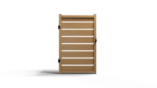 Composite Modern Horizontal Semi-Privacy Full Size Fence Gate (6 ft. H ...