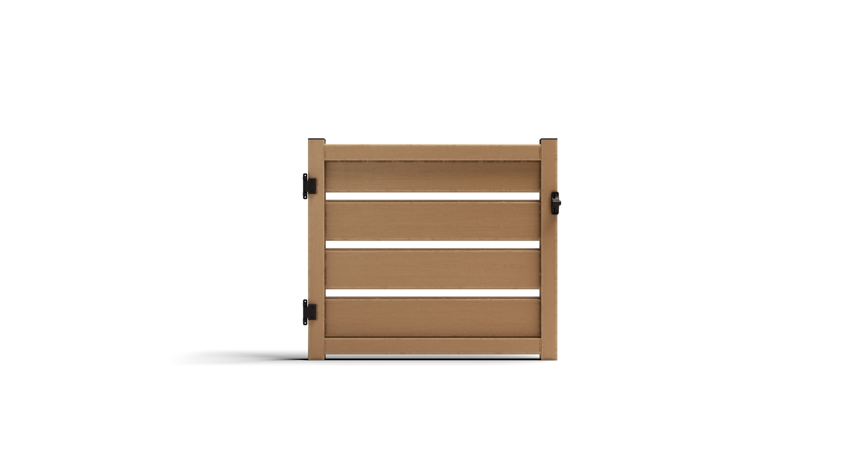 Composite Modern Horizontal Semi-Privacy Perimeter Fence Gate (3.5 ft ...