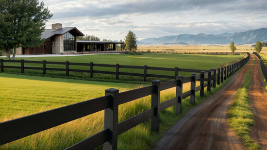 Composite Traditional Two-Board Ranch Rail (3 ft. H x 5.75 ft. W ...