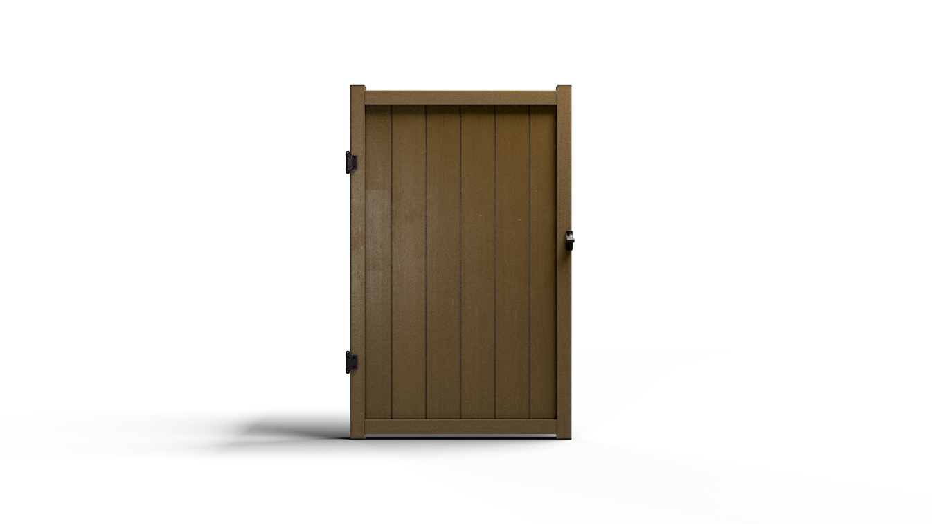 Composite Modern Vertical Privacy Full Size Fence Gate (6 ft. H x 4 ft ...