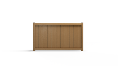 Composite Modern Vertical Privacy Perimeter Fence (3.5 ft. H x 6 ft. W ...
