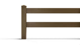 Composite Traditional Two-Board Ranch Rail (3 ft. H x 5.75 ft. W ...
